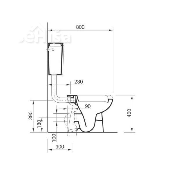 Talna WC školjka ATLANTIS CERAMICA DOLOMITE J0408 | eHiša.si